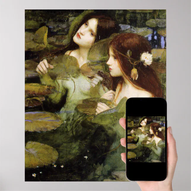 Hylas and The Nymphs Poster By John W. Waterhouse | Zazzle