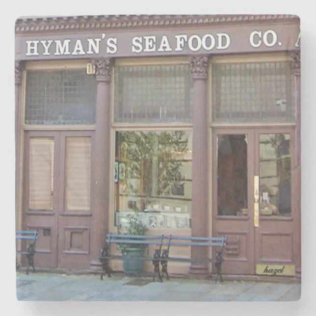 Hyman's Restaurant Charleston, SC. Marble Coaster | Zazzle