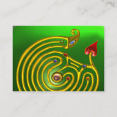 HYPER LABYRINTH EMERALD ,red yellow green Business Card | Zazzle