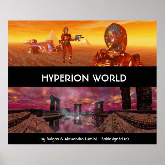 HYPERION WORLD SCIENCE FICTION Scifi Poster | Zazzle.com