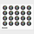 Hyphen Ventilating Funny Punctuation Pun Dark BG Classic Round Sticker ...