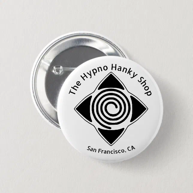 Hypno Hanky Shop Hypnosis Everywhere Logo Button | Zazzle