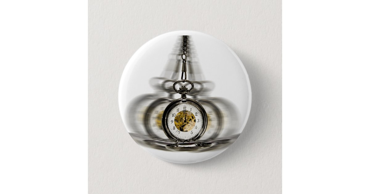 Hypnosis Spinning Clock Button | Zazzle