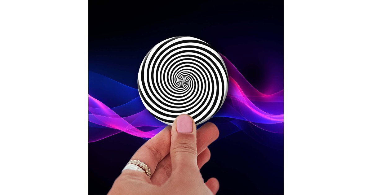 Hypnosis Spiral Mind Bender Stickers | Zazzle