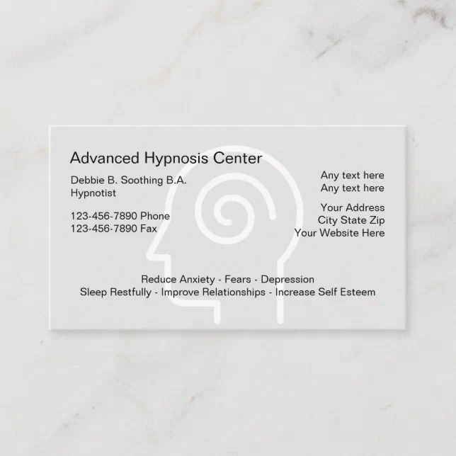 Hypnosis Theme Head Graphic Business Cards | Zazzle