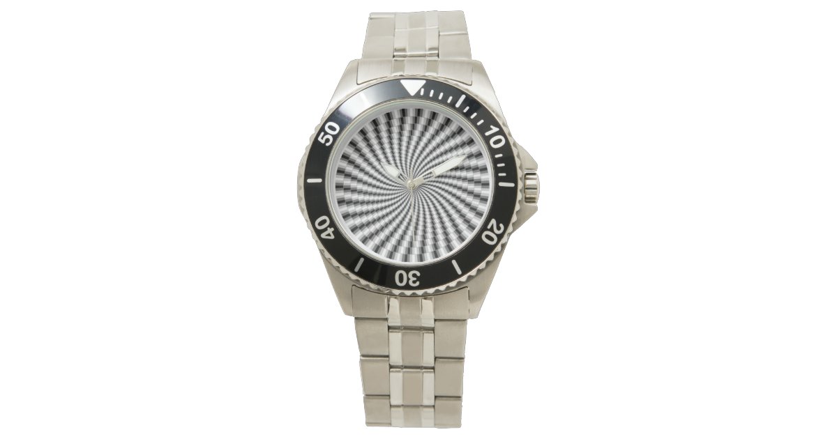 hypnotic disk spiral watch | Zazzle