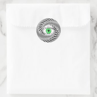 HYPNOTIC EYE - HYPNOTIST CLASSIC ROUND STICKER | Zazzle