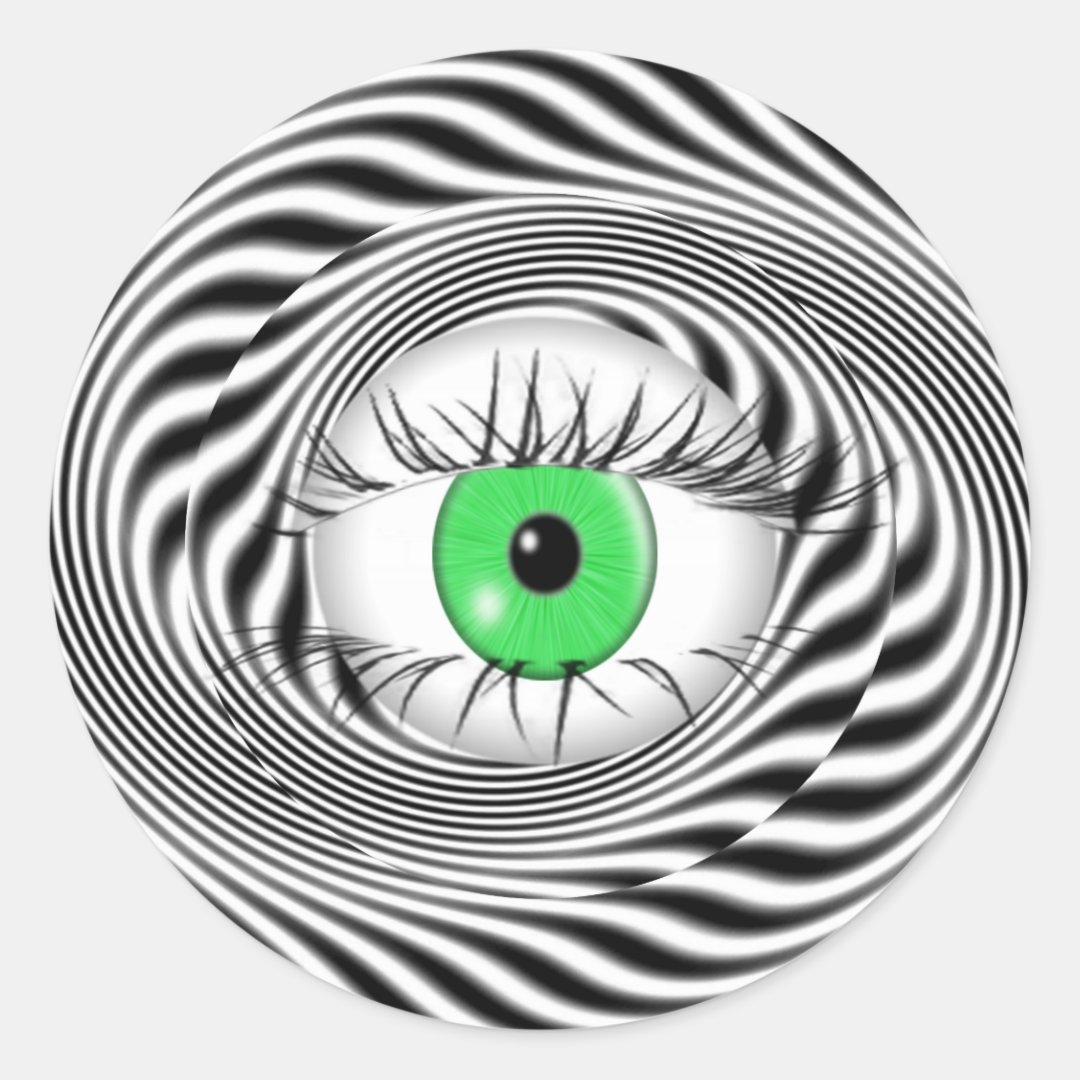HYPNOTIC EYE - HYPNOTIST CLASSIC ROUND STICKER | Zazzle