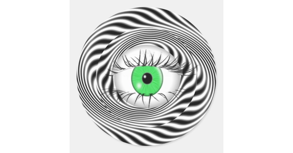 HYPNOTIC EYE - HYPNOTIST CLASSIC ROUND STICKER | Zazzle