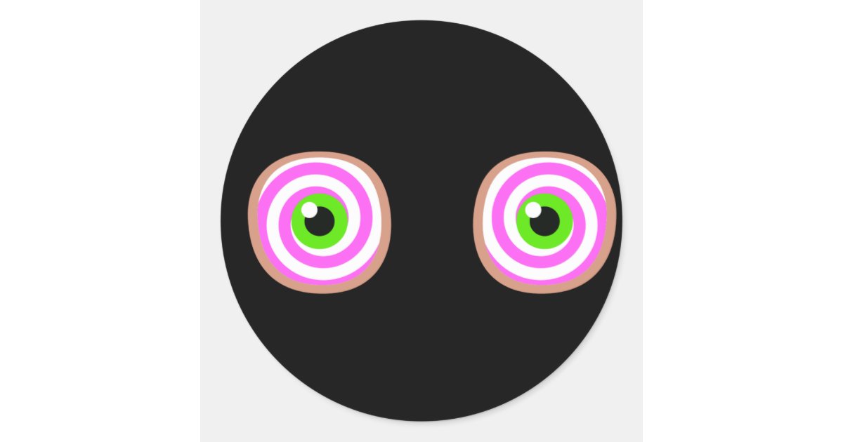 Hypnotic eyes classic round sticker | Zazzle