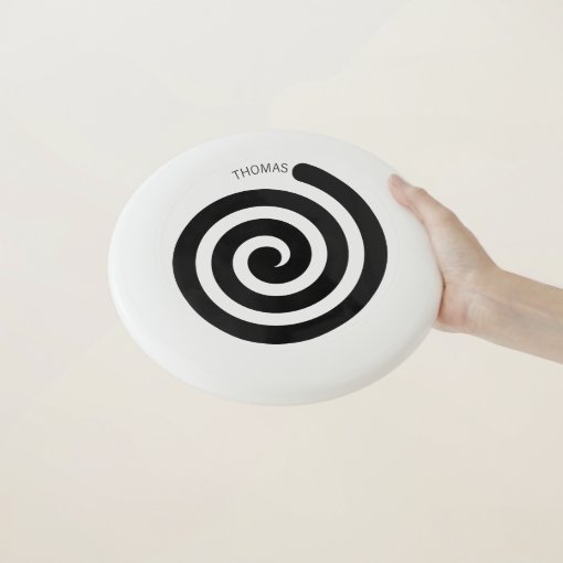 Hypnotic Spiral Frisbee with Custom Name | Zazzle