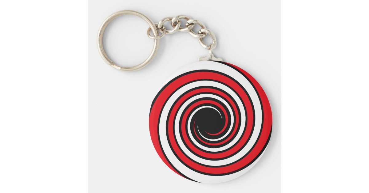 hypnotic spiral keychain | Zazzle.com