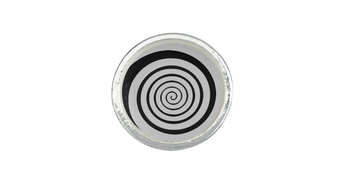 Hypnotic spiral ring | Zazzle