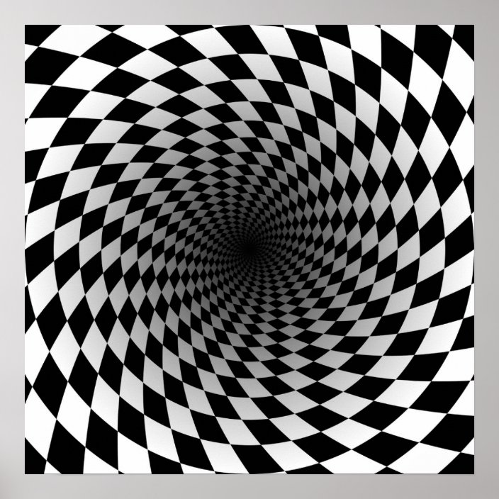 Hypnotic Squares Psychedelic Poster | Zazzle.com