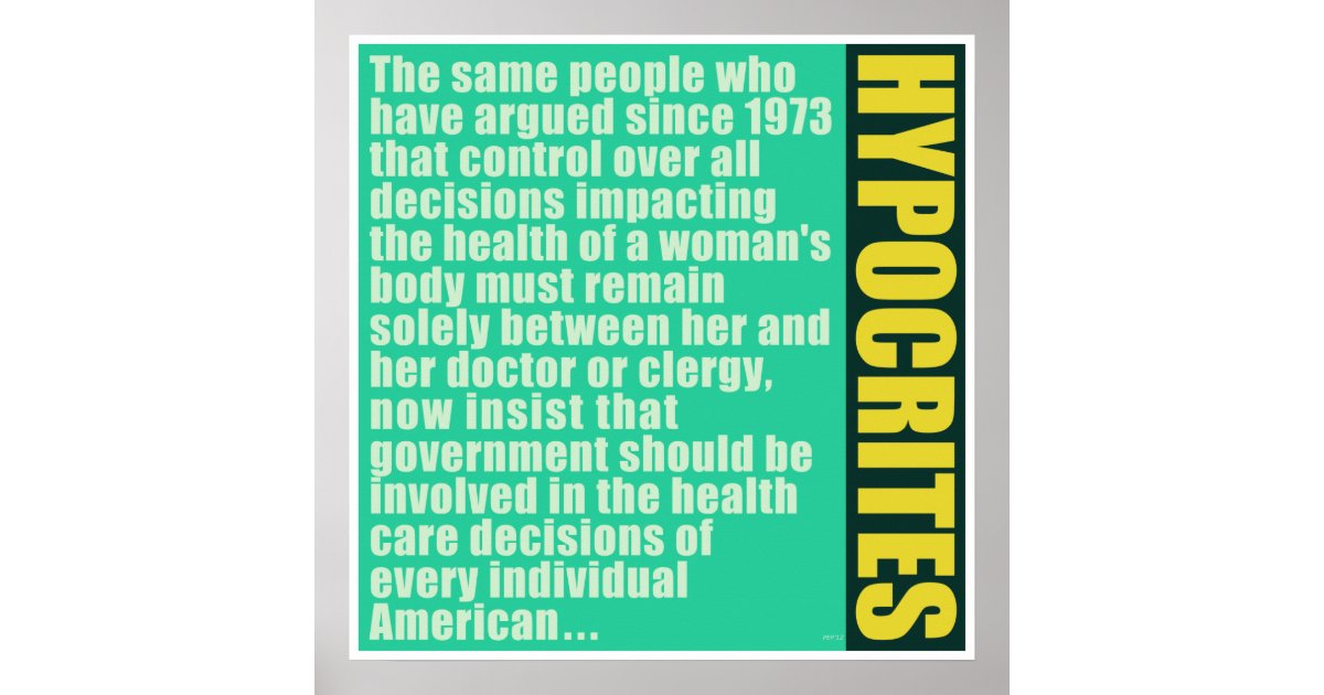 Hypocrites Poster | Zazzle