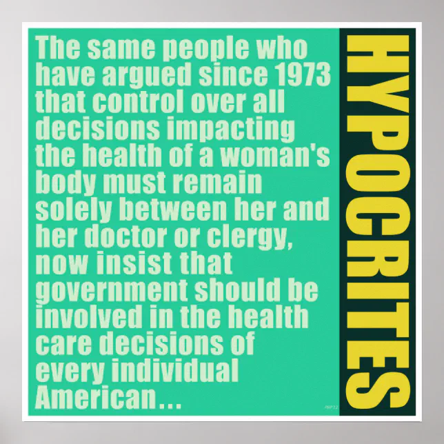 Hypocrites Poster | Zazzle