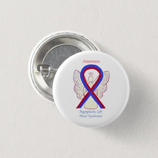 Hypoplastic Left Heart Syndrome HLHS Ribbon Pins | Zazzle