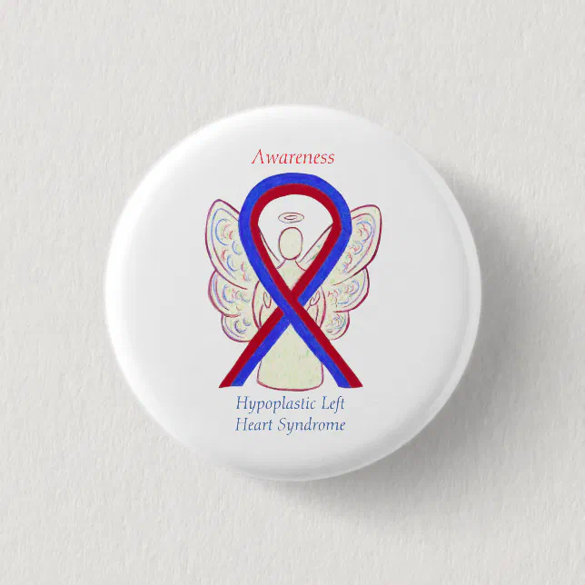 Hypoplastic Left Heart Syndrome HLHS Ribbon Pins | Zazzle