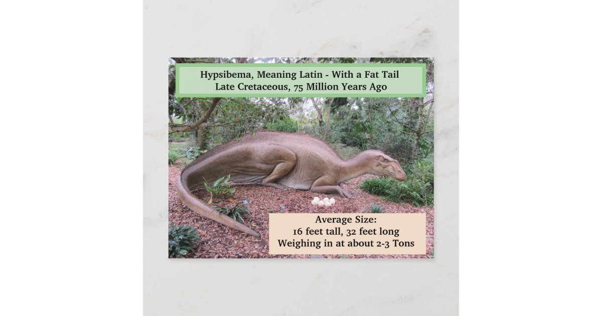 Hypsibema- Dinosaur - Learning Card | Zazzle