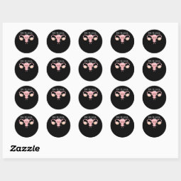 Hysterectomy Support Uterus Removal Classic Round Sticker | Zazzle