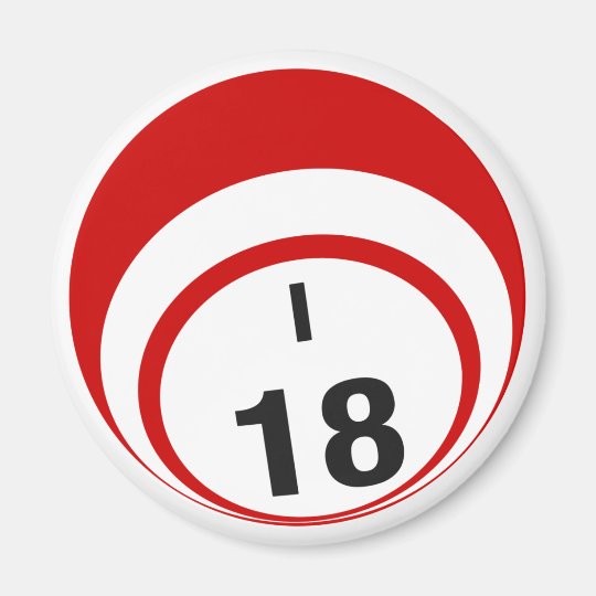 I18 bingo ball fridge magnet | Zazzle.com