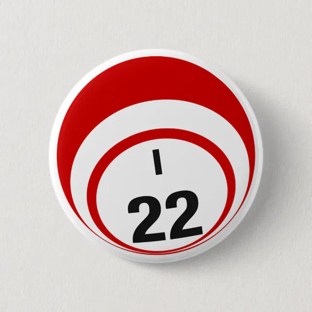 I22 Bingo Ball button | Zazzle