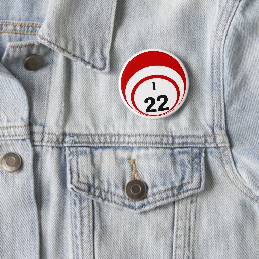 I22 Bingo Ball button | Zazzle