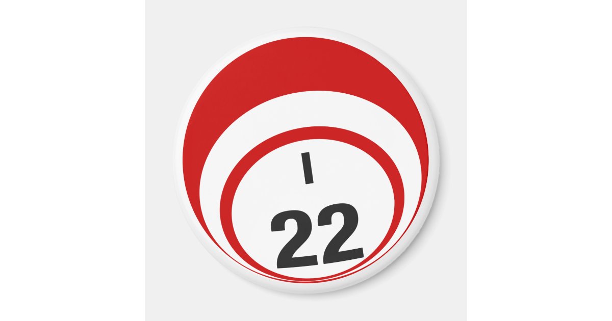 I22 bingo ball fridge magnet | Zazzle