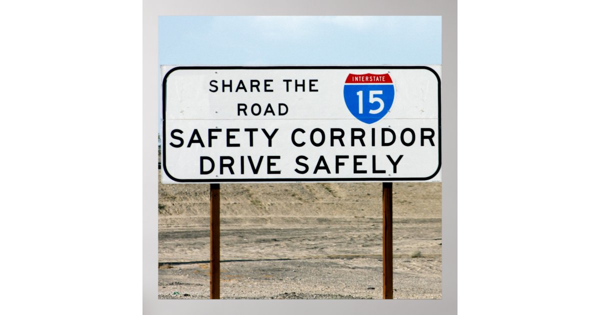 I-15 Safety Corridor Poster | Zazzle