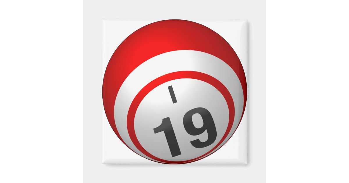 I 19 bingo ball magnet | Zazzle