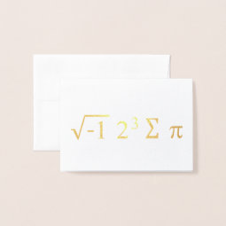 i 8 sum pi - I Ate Some Pie - Funny Math Formula Foil Card | Zazzle