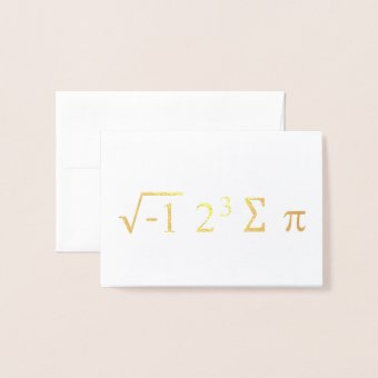 i 8 sum pi - I Ate Some Pie - Funny Math Formula Foil Card | Zazzle