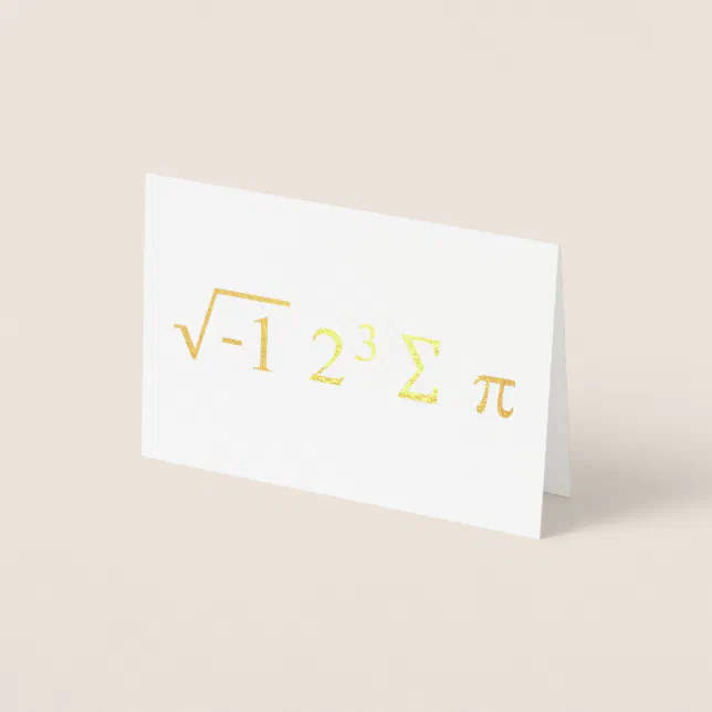 i 8 sum pi - I Ate Some Pie - Funny Math Formula Foil Card | Zazzle
