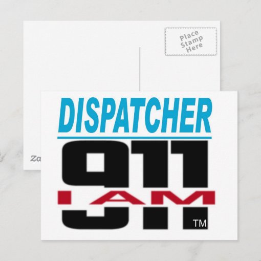 I Am 911 logo stuff for Fire, EMS, Dispatch! Postcard | Zazzle