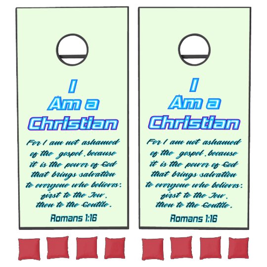 I Am a Christian Cornhole Set | Zazzle.com
