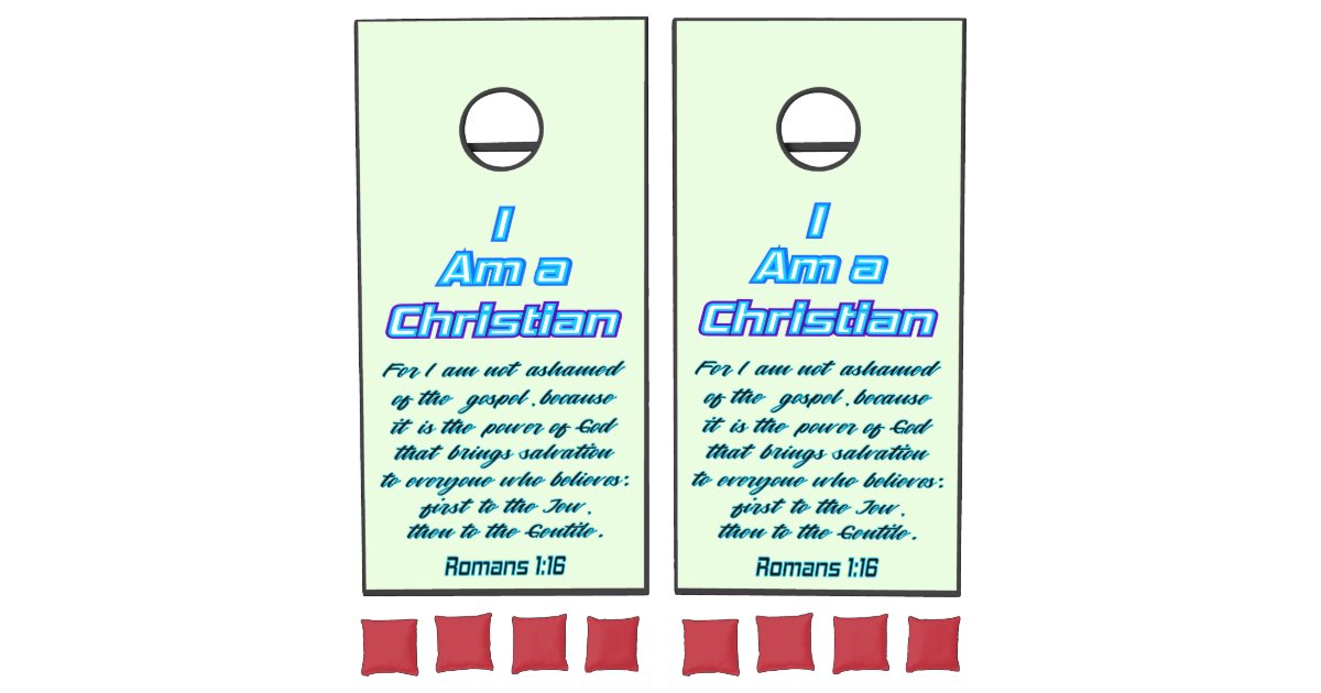 I Am a Christian Cornhole Set | Zazzle.com
