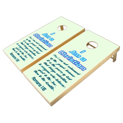 I Am a Christian Cornhole Set | Zazzle