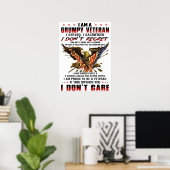 I Am A Grumpy Veteran Poster | Zazzle