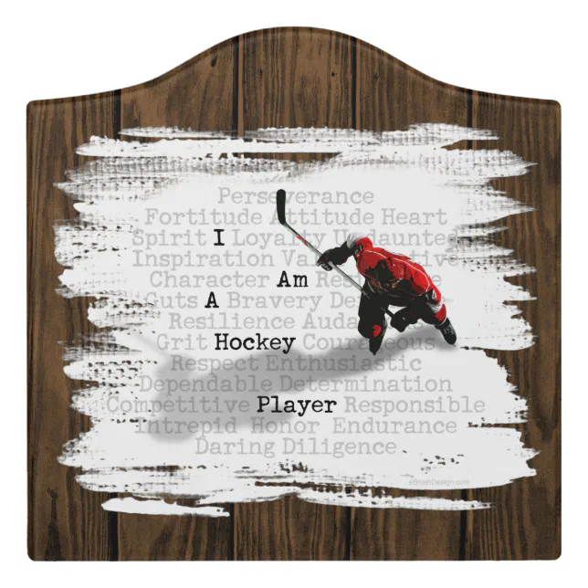 I am a Hockey Player Door Sign | Zazzle