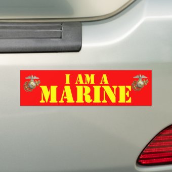 I AM A MARINE BUMPER STICKER | Zazzle