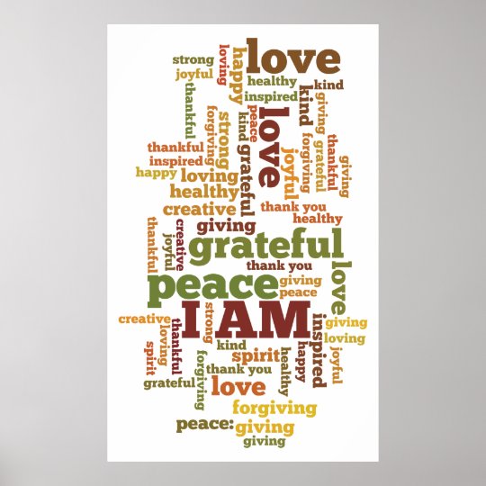 I AM Affirmations Poster | Zazzle.com