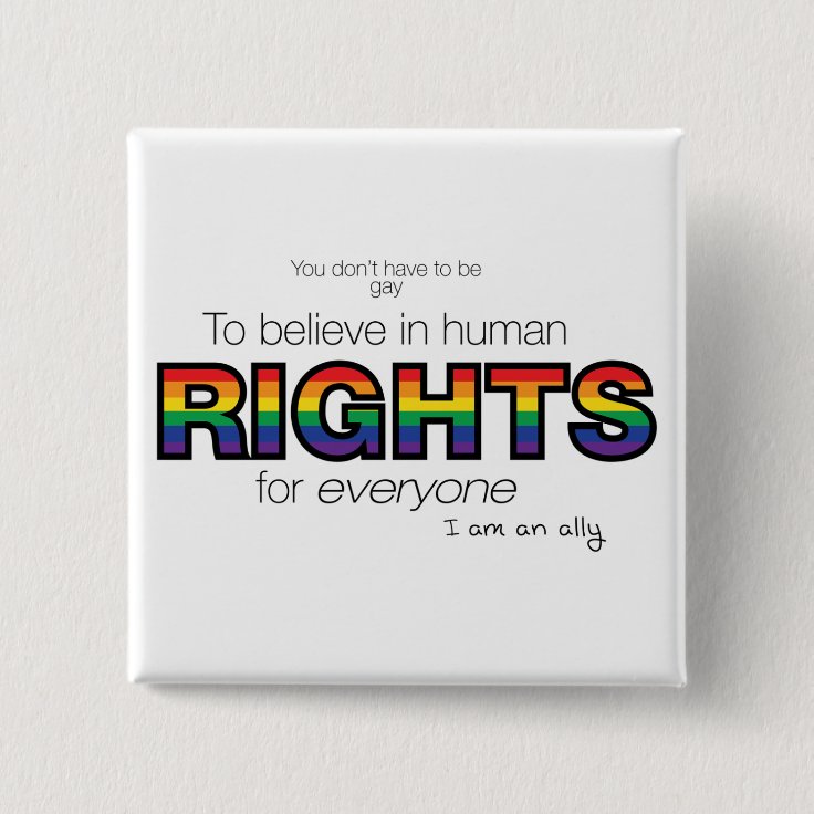 I am an ally pinback button | Zazzle