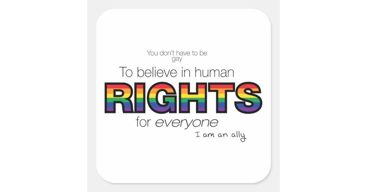 I am an ally square sticker | Zazzle