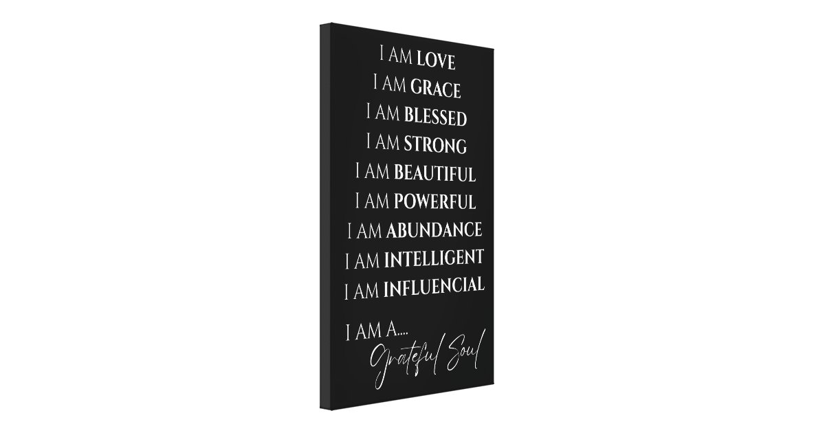 I AM Canvas | Zazzle