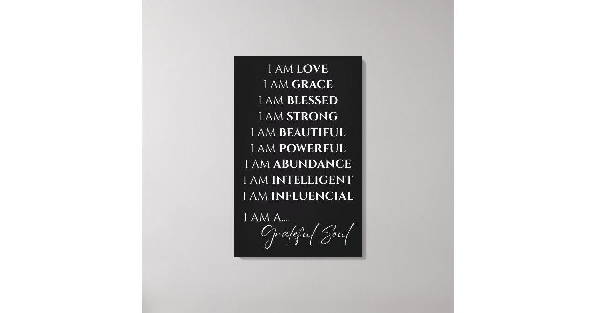 I AM Canvas | Zazzle