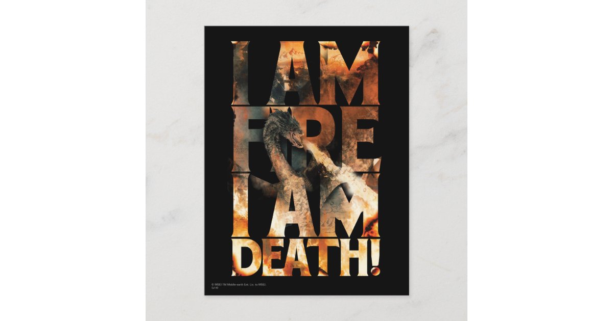 I Am Fire I Am Death! Postcard | Zazzle