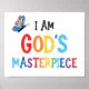 I Am God's Masterpiece Kids Bible Verse Poster | Zazzle