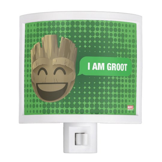 "I Am Groot" Text Emoji Night Light | Zazzle.com