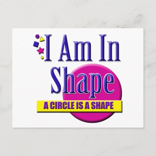 I Am in Shape "Fitness" Slogan Postcard | Zazzle.com