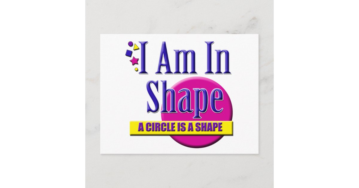 I Am in Shape "Fitness" Slogan Postcard | Zazzle